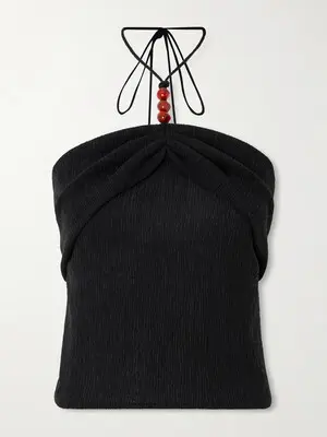Magda Butrym Embellished Halterneck Top