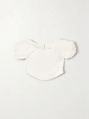 A.L.C. Nora Off-the-shoulder Cotton-blend Top - White