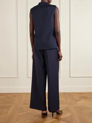 JIL SANDER Ruffled Cotton-poplin Top