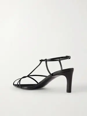 JIL SANDER Leather Strappy Sandals - Black