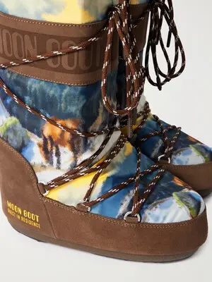 Moon Boot Guest In Residence Icon Postcard Printed Snow Boots - Brown