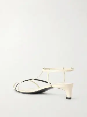 JIL SANDER Two-tone Leather Slingback Sandals - Neutrals