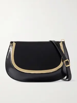 Simkhai Logan Gold-tone Leather Shoulder Bag - Black