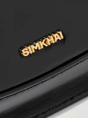 Simkhai Logan Gold-tone Leather Shoulder Bag - Black