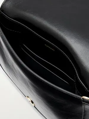 Simkhai Logan Gold-tone Leather Shoulder Bag - Black
