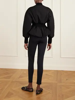 Alaïa Peplum Shell Bomber Jacket