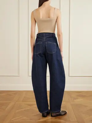 Alaïa High-rise Barrel-leg Jeans - Blue