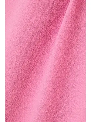 ROWEN ROSE Wool-crepe Midi Skirt