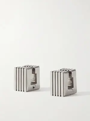 Khaite Empire Hoop Earrings - Silver