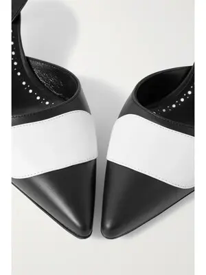 Manolo Blahnik Scusli 50 Two-tone Slingback Pumps