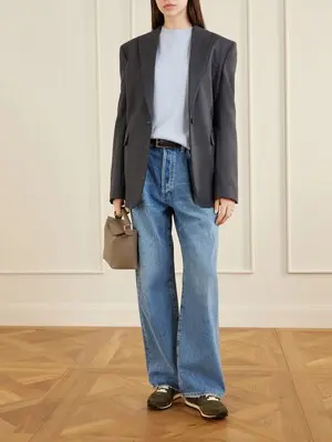 ANINE BING Lee Cashmere Sweater - Blue