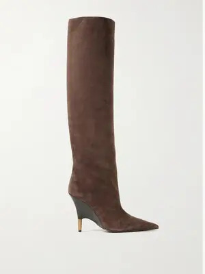 Khaite Bella Knee High Suede Boots