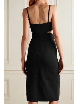 Michael Kors Cutout Wool-blend Midi Dress