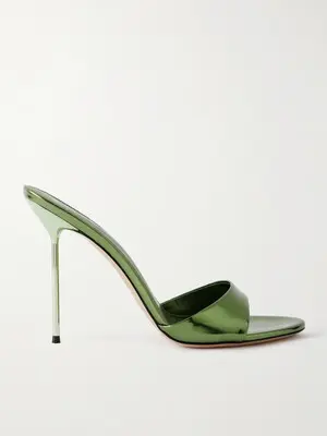 Paris Texas Lida 105 Patent Leather Mules - Green