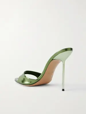 Paris Texas Lida 105 Patent Leather Mules - Green