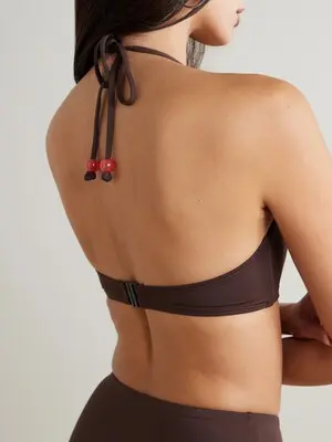Staud Laird Embellished Bikini Top