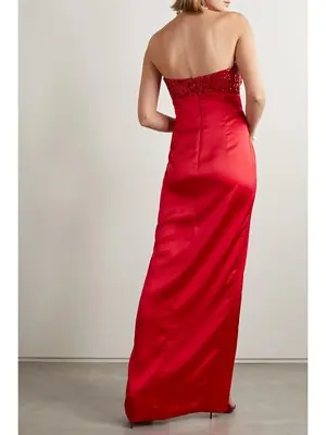 SEMSEM Sequin-embellished Charmeuse Gown
