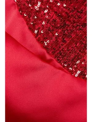 SEMSEM Sequin-embellished Charmeuse Gown