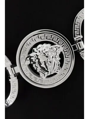 Versace Belted Grain De Poudre Wool Mini Skirt