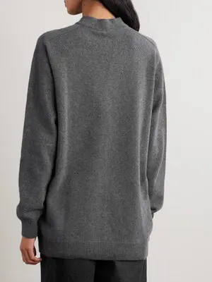 Balmain Cashmere And Wool-blend Cardigan - Gray