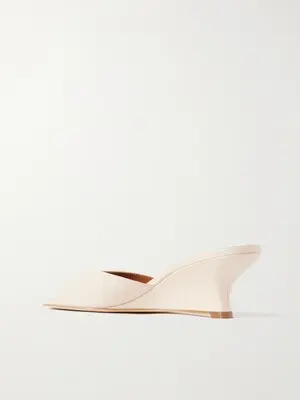 Staud Brigitte Leather Wedge Mules