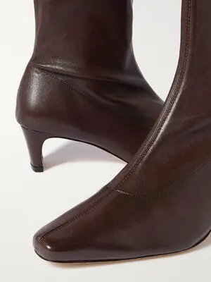 Staud Wally Sock Leather Ankle Boots
