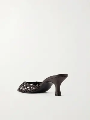 Staud Brigitte Woven Leather Mules