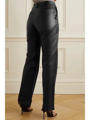 PETER DO Paneled Leather Straight-leg Pants
