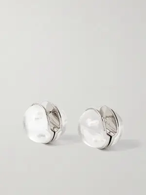 Alaïa Sphere Crystal Earrings - Silver
