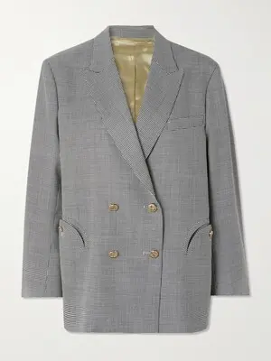 BLAZÉ MILANO Regal Nightbreak Houndstooth Wool Blazer - Gray