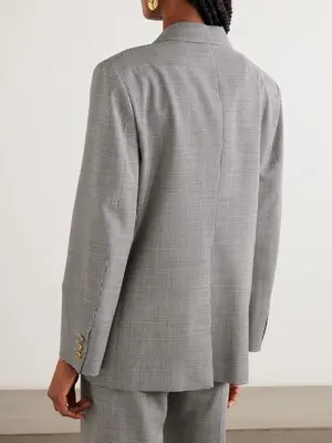 BLAZÉ MILANO Regal Nightbreak Houndstooth Wool Blazer - Gray