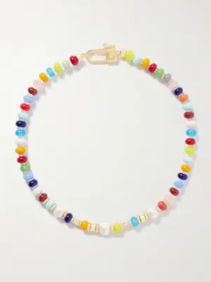 MARTHA CALVO Lucinda Gold-plated, Pearl And Crystal Necklace - Multi