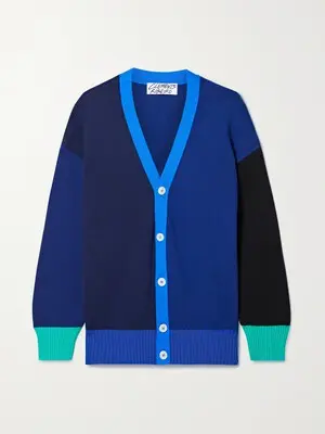 Clements Ribeiro Bookish Color-block Cashmere Cardigan