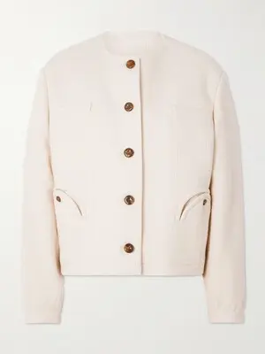 BLAZÉ MILANO Missy Gliss Cotton-blend Tweed Jacket - Neutrals