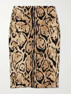 Stella McCartney Jacquard-knit Midi Skirt - Multi