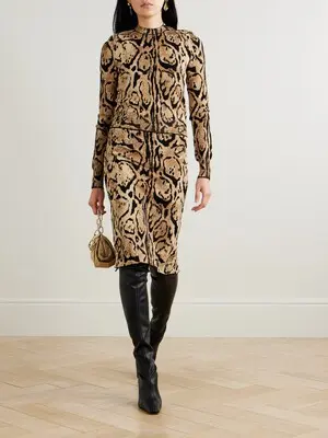 Stella McCartney Jacquard-knit Midi Skirt - Multi