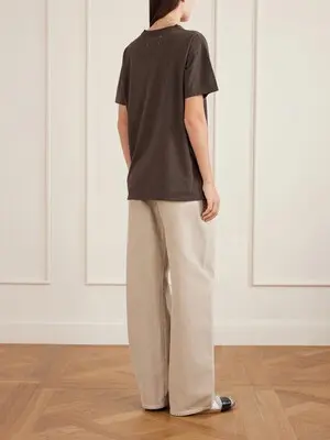 MAISON MARGIELA Numerical Printed Cotton-jersey T-shirt - Brown