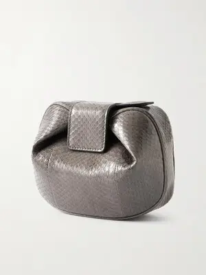 Gabriela Hearst Soft Demi Snake-effect Leather Clutch