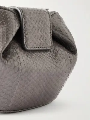 Gabriela Hearst Soft Demi Snake-effect Leather Clutch