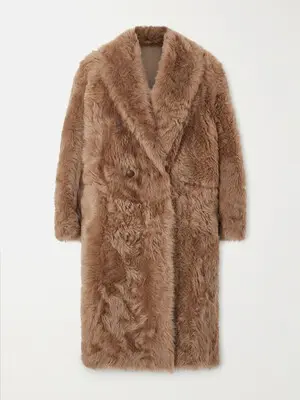 Brunello Cucinelli Oversized Shearling Double-breasted Coat