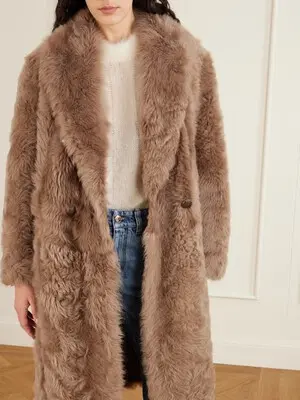 Brunello Cucinelli Oversized Shearling Double-breasted Coat