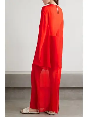 INTERIOR The Mia Silk-chiffon Maxi Dress