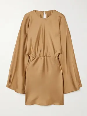 Norma Kamali Obie Satin Mini Dress