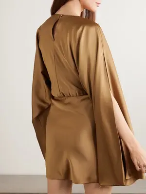 Norma Kamali Obie Satin Mini Dress