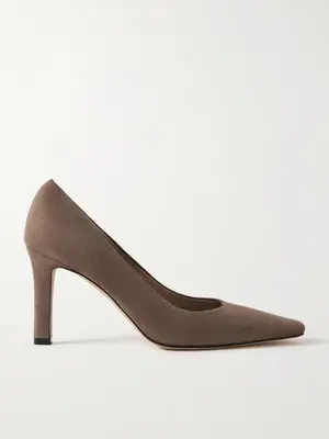 THE ROW Carla Suede Pumps - Brown