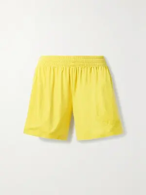 Norma Kamali Velvet High-rise Shorts