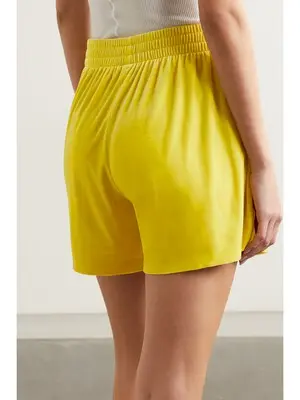 Norma Kamali Velvet High-rise Shorts