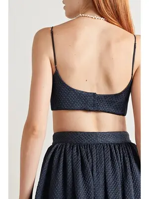 Adam Lippes Matelassé Wool-blend Bralette