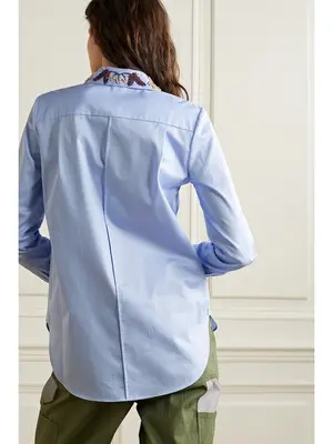 Adam Lippes Embellished Cotton-poplin Shirt