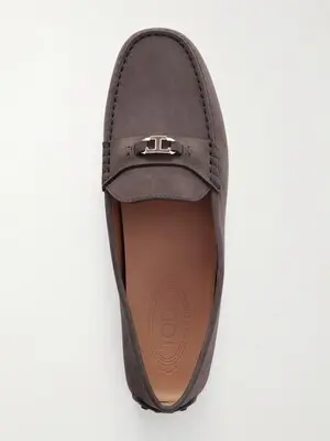 TOD'S Gomma 10l Suede Loafers - Brown